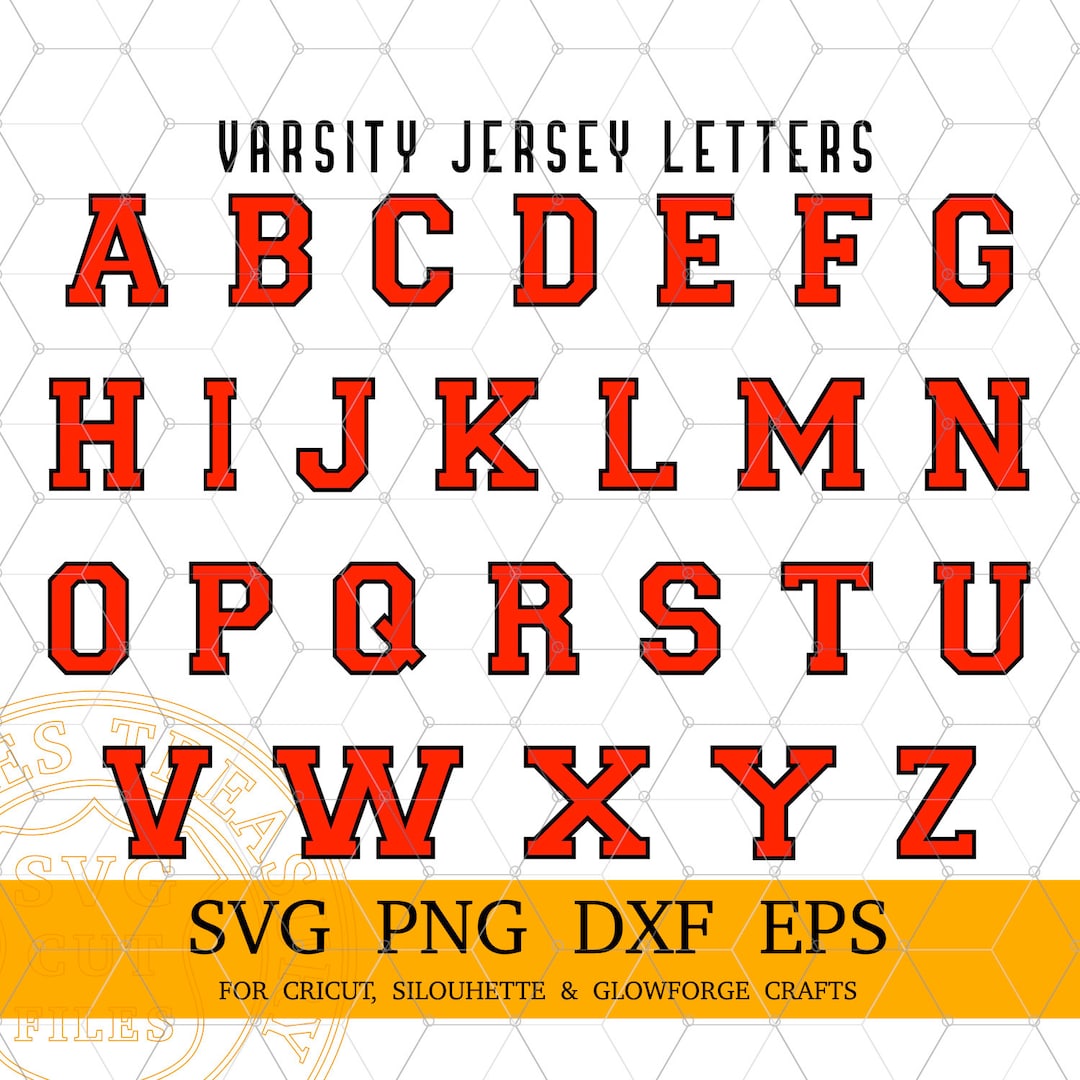 Varsity Font SVG Varsity Alphabet Sports Font School Font - Etsy