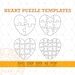 Heart Jigsaw Puzzle Template Ai Svg Pdf Dxf Files, Heart Shaped Puzzle ...