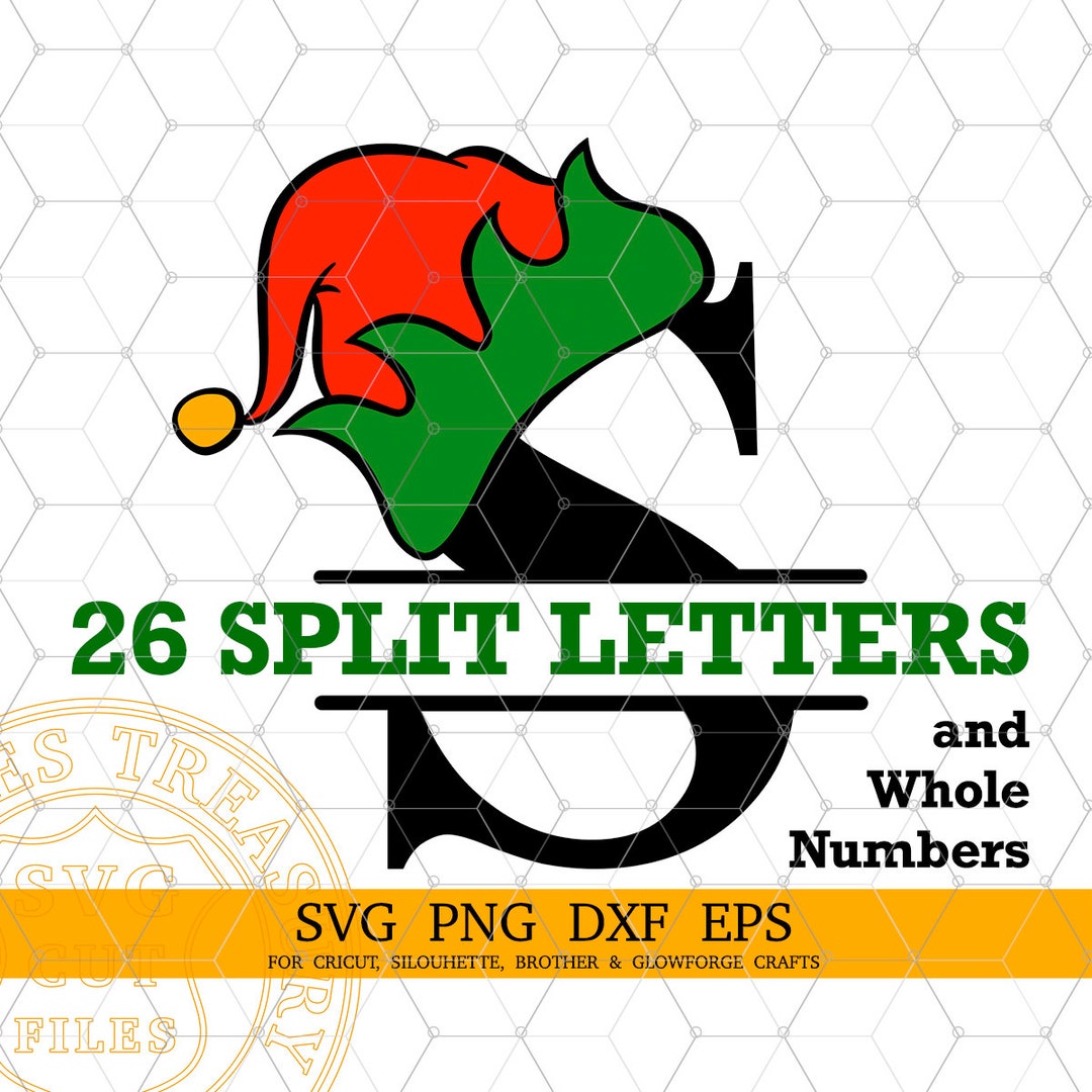 Elf Hat Letters Monogram Svg Files, Christmas Alphabet Png, Elf Hat ...