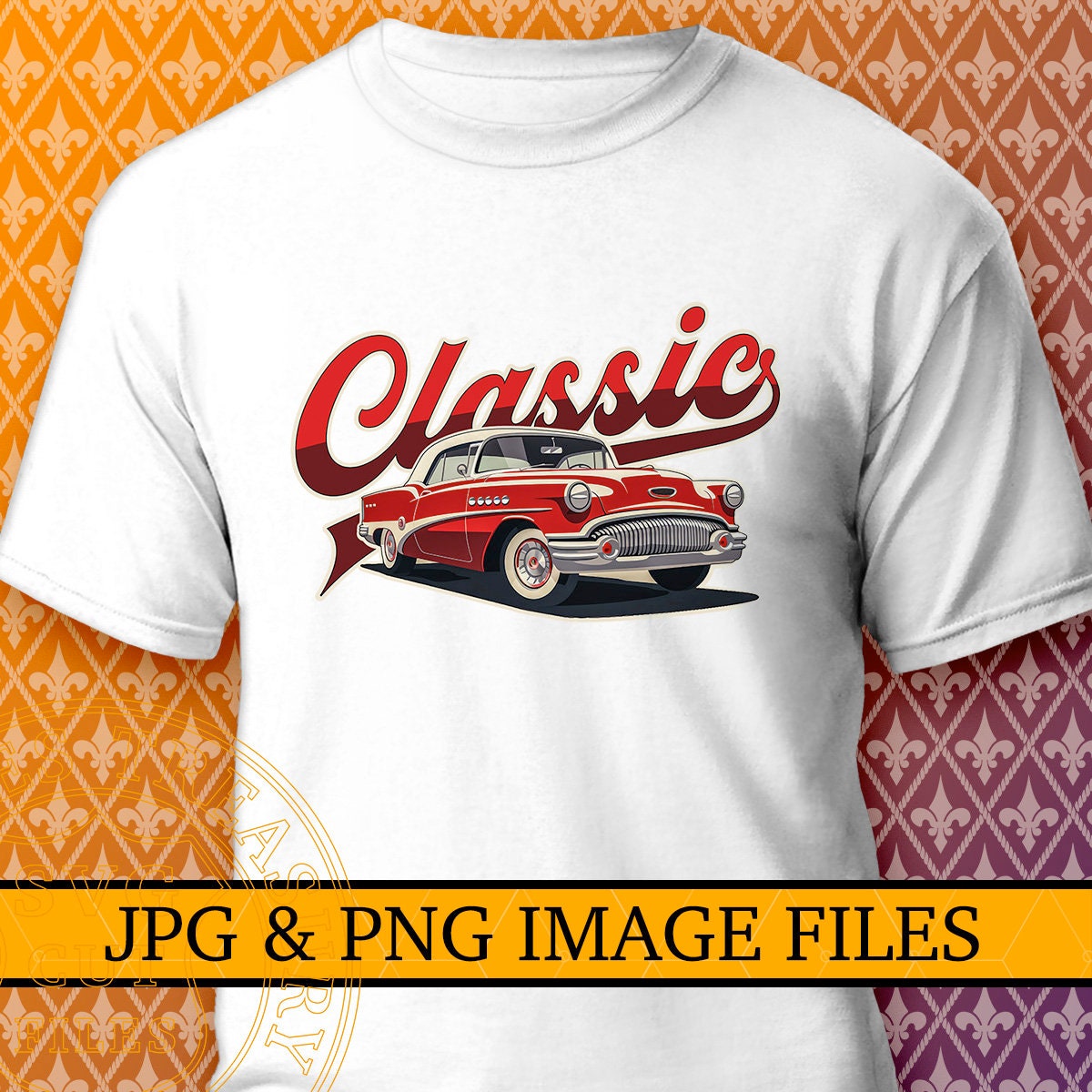 Classic Car Png 50s Shirt Design Authentic Retro American Car Show ...