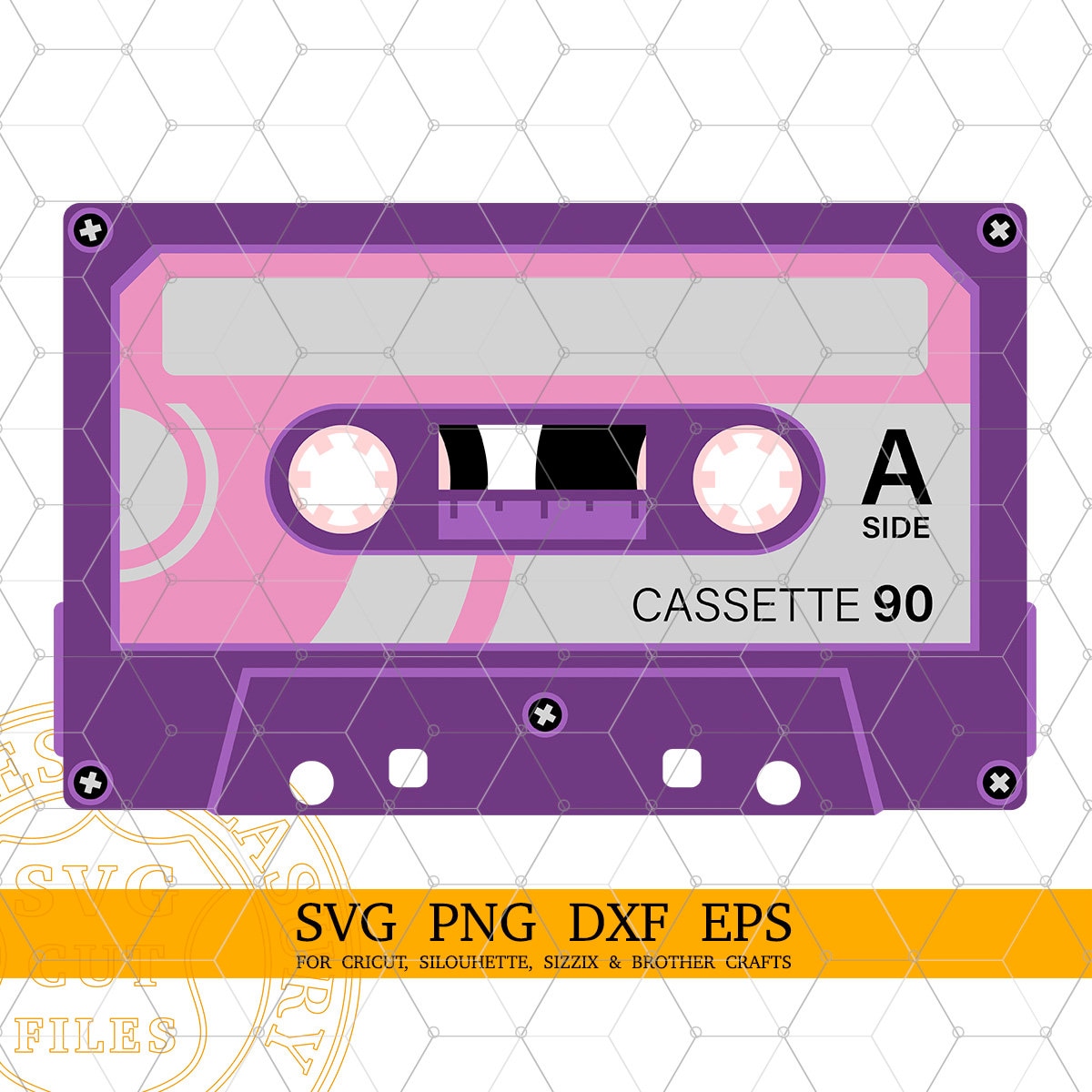Cassette Svg 90s Shirt Design Cassette Tape Png Files - Etsy