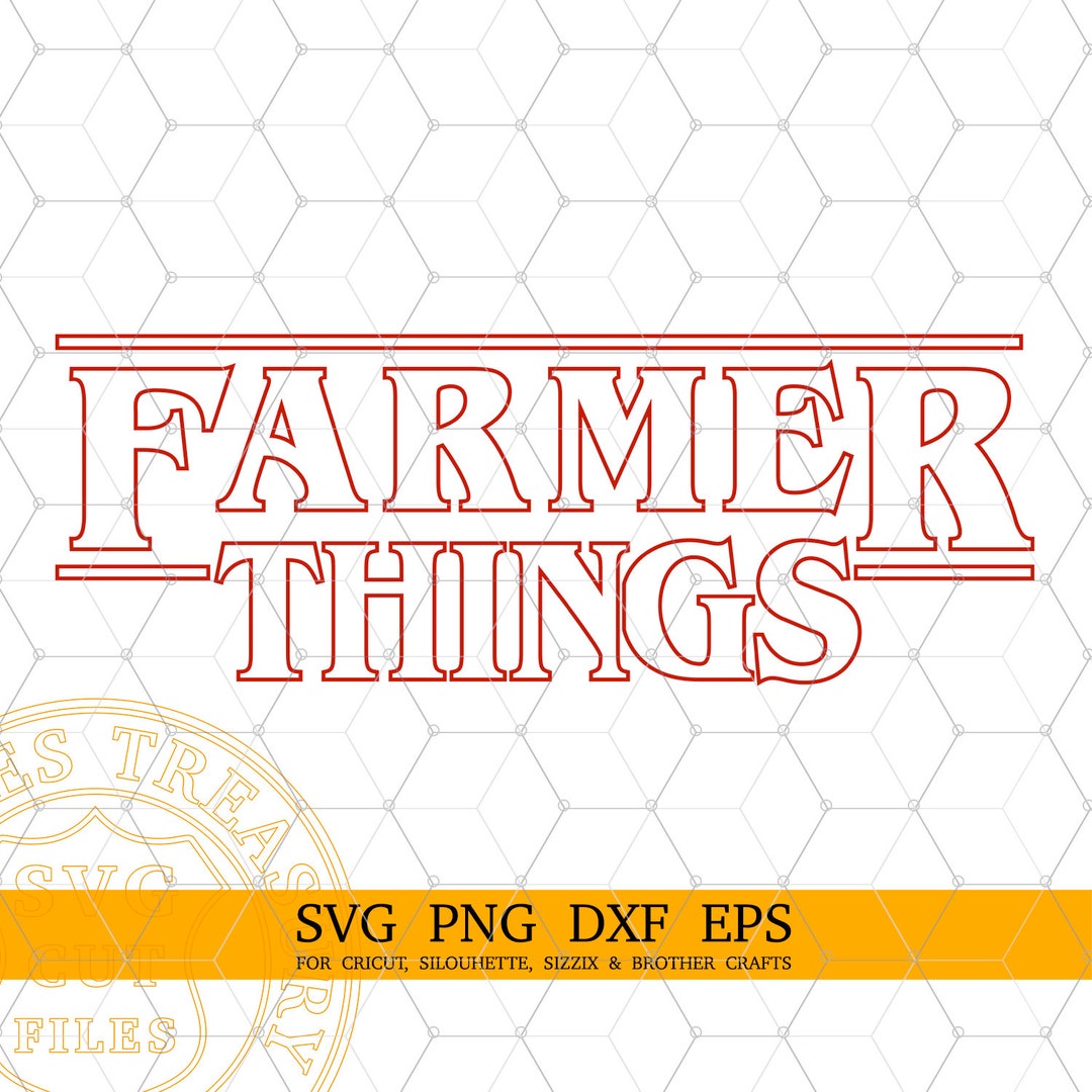 Farmer Things Svg Png Dxf Eps Cutting and Printing Shirt Design Files ...