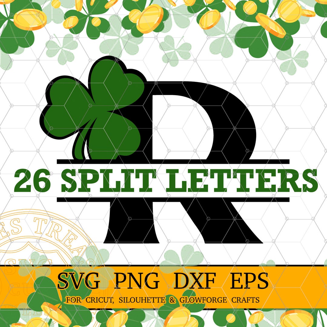 St Patricks Day Monogram Font Alphabet Letter "r" Svg, Shamrock ...