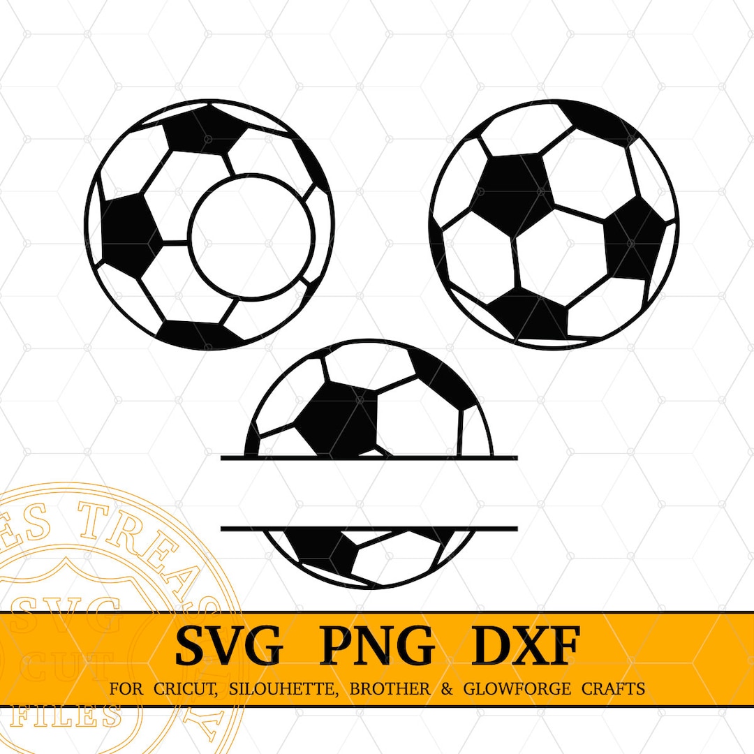 Soccer Svg, Split Soccer Ball Monogram Svg, Soccer Circle Monogram Svg ...