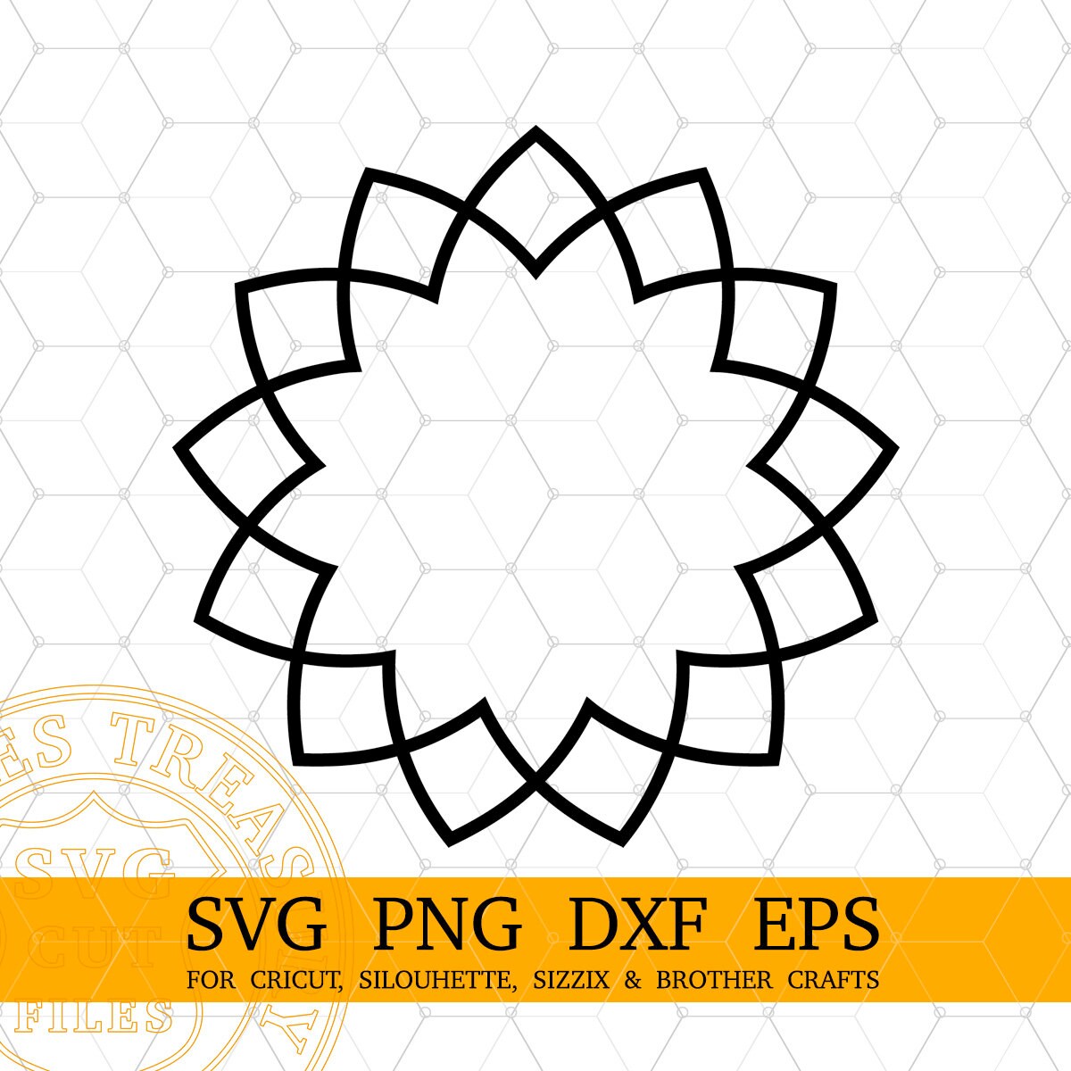 Circle Monogram Frames Svg Png Dxf Eps Cut Files for Cricut | Etsy