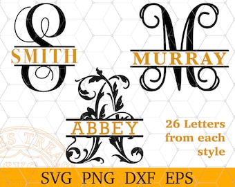 Interlocking Vine Monogram Font - Etsy