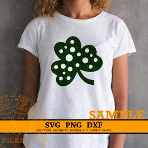 St Patricks Day Shamrock Clover Svg Files Bundle, Polka Dot Shamrock ...