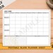 Blank A3 Size Monthly Planner Sheet Printable PDF File No Pre-filled ...