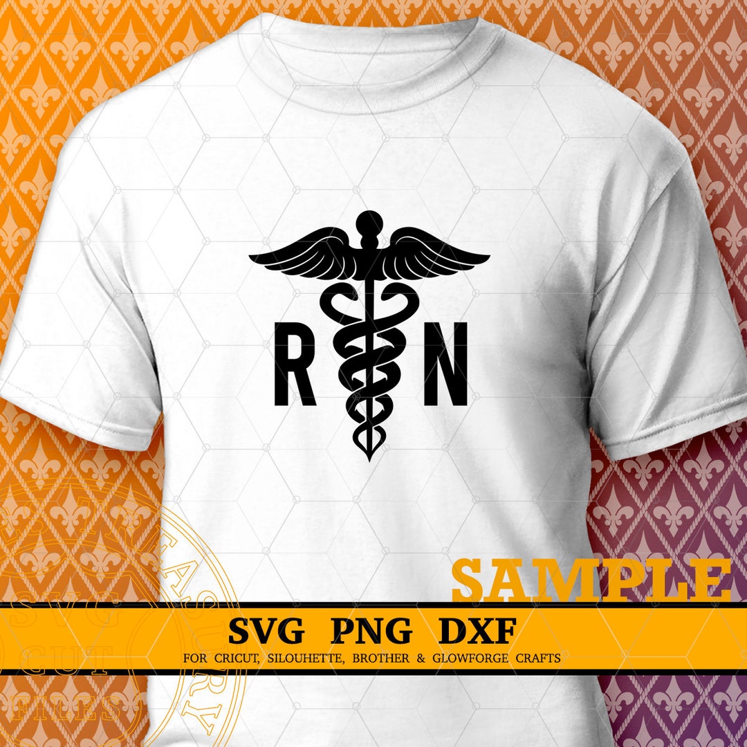 Registered Nurse Svg Png, RN Svg, Medical Symbol SVG, RN Caduceus Svg ...