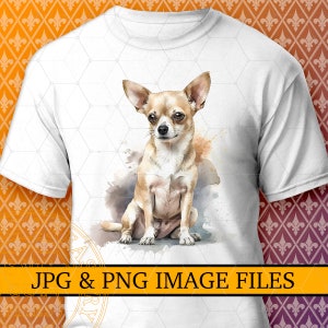 Watercolor Chihuahua Png, Chihuahua Sublimation Designs, Printable ...
