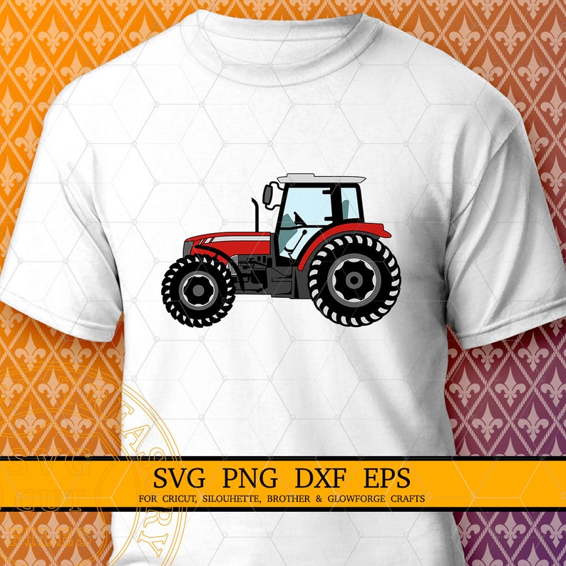 Modern Tractor Svg Png Dxf Eps Cutting and Printing Files for - Etsy