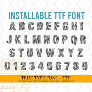 Chevron Font Ttf True Type Chevron Pattern Font Cricut TTF Font ...