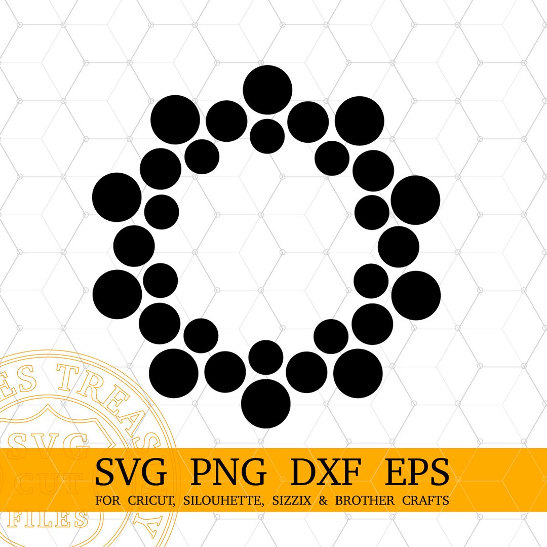 Circle Monogram Frames Svg, Png, Dxf, Eps Cut Files for Cricut and ...