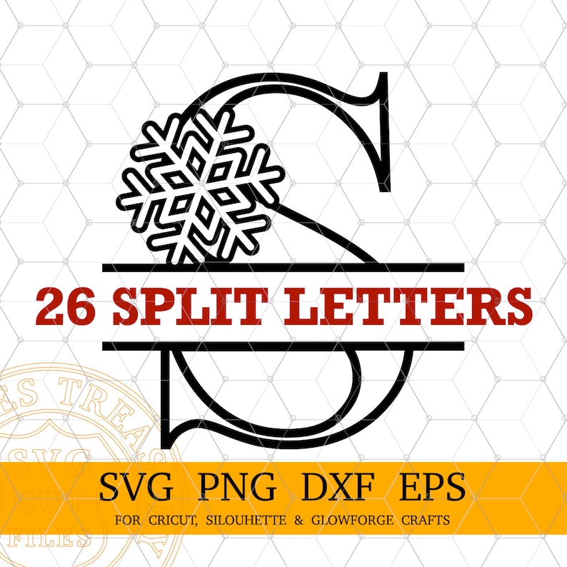 Snowflake Monogram Font Letters Svg Christmas Alphabet Png - Etsy
