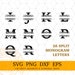 Split Monogram Svg, Last Name Monogram Svg Cricut Font, Monogram ...