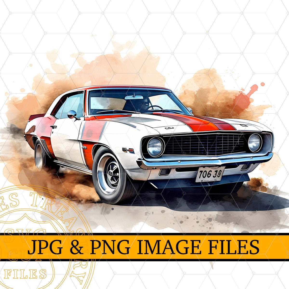 1969 Camaro Png, Classic Camaro SS Shirt Sublimation Design Watercolor ...