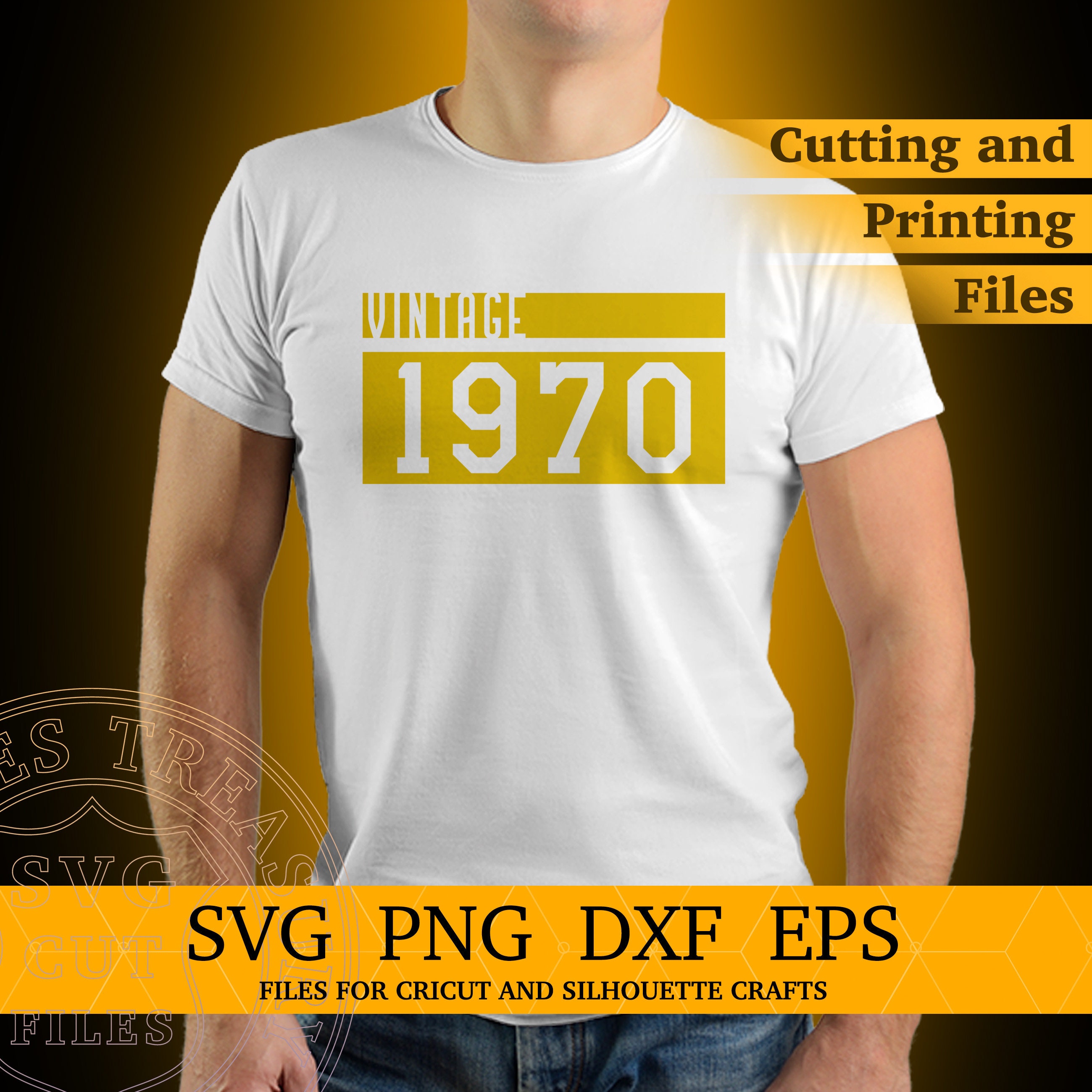 Vintage 1970 Svg Png Dxf Eps Files Instant Digital Download - Etsy