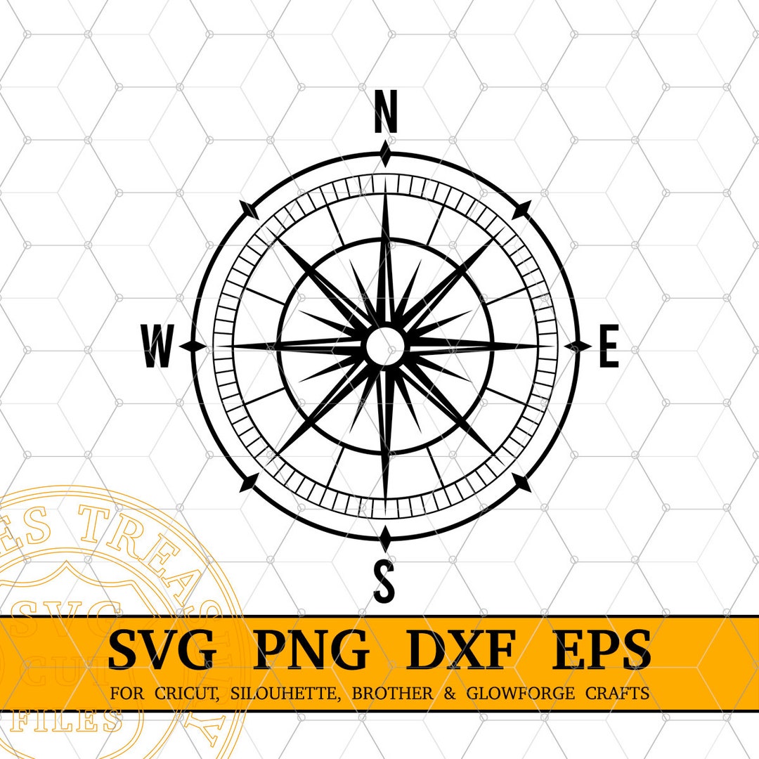 Camper Compass Svg Png Cutting Files, Nautical Compass Rose Svg ...