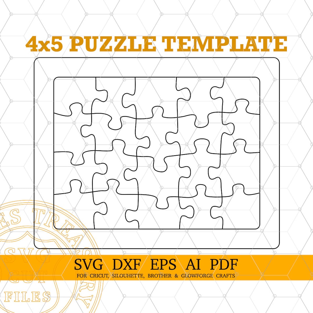Jigsaw Puzzle Template Svg Puzzle Svg Puzzle Pattern Puzzle Dxf, Jigsaw ...