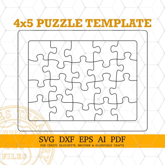 20 Piece Jigsaw Puzzle Template