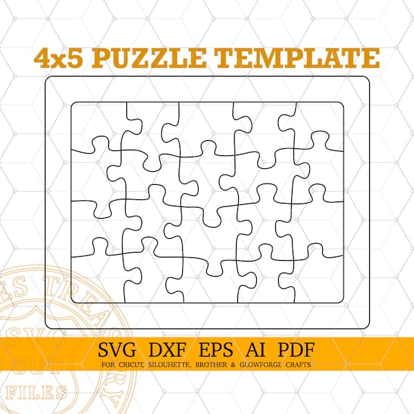 Puzzle Template - Etsy