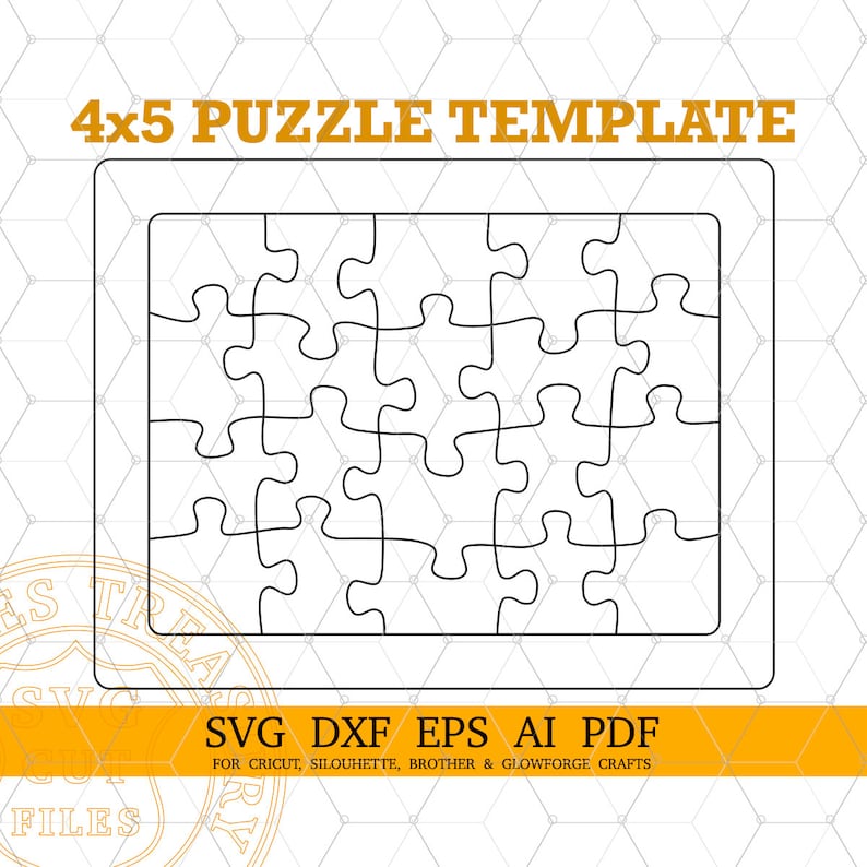 Jigsaw Puzzle Template Svg Puzzle Svg Puzzle Pattern Puzzle Dxf, Jigsaw ...