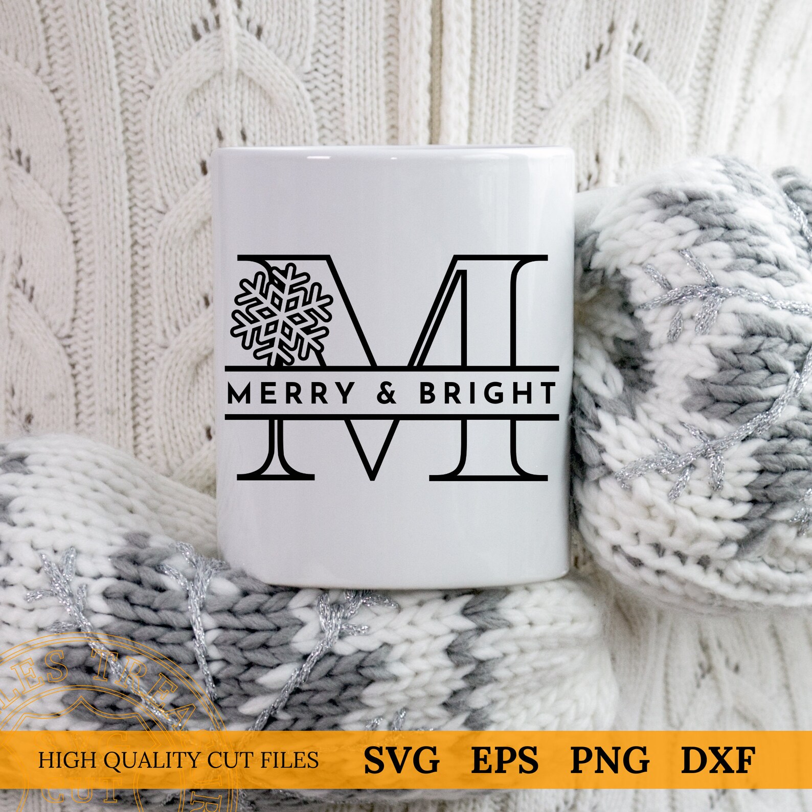 Snowflake Monogram Font Letters Svg, Winter Christmas Alphabet Png ...