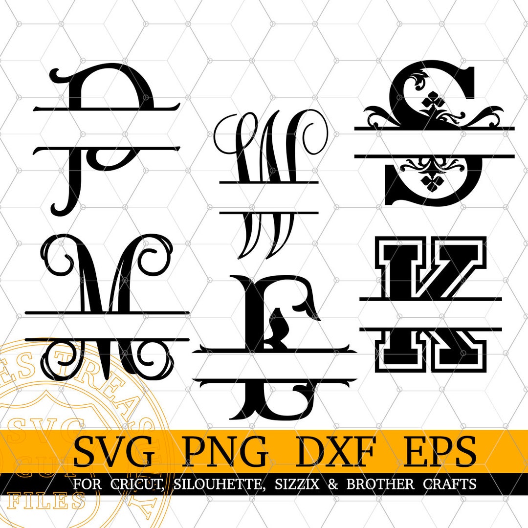 Cricut Monogram Font SVG Bundle Monogram Fonts for Cricut Font Svg Vine ...