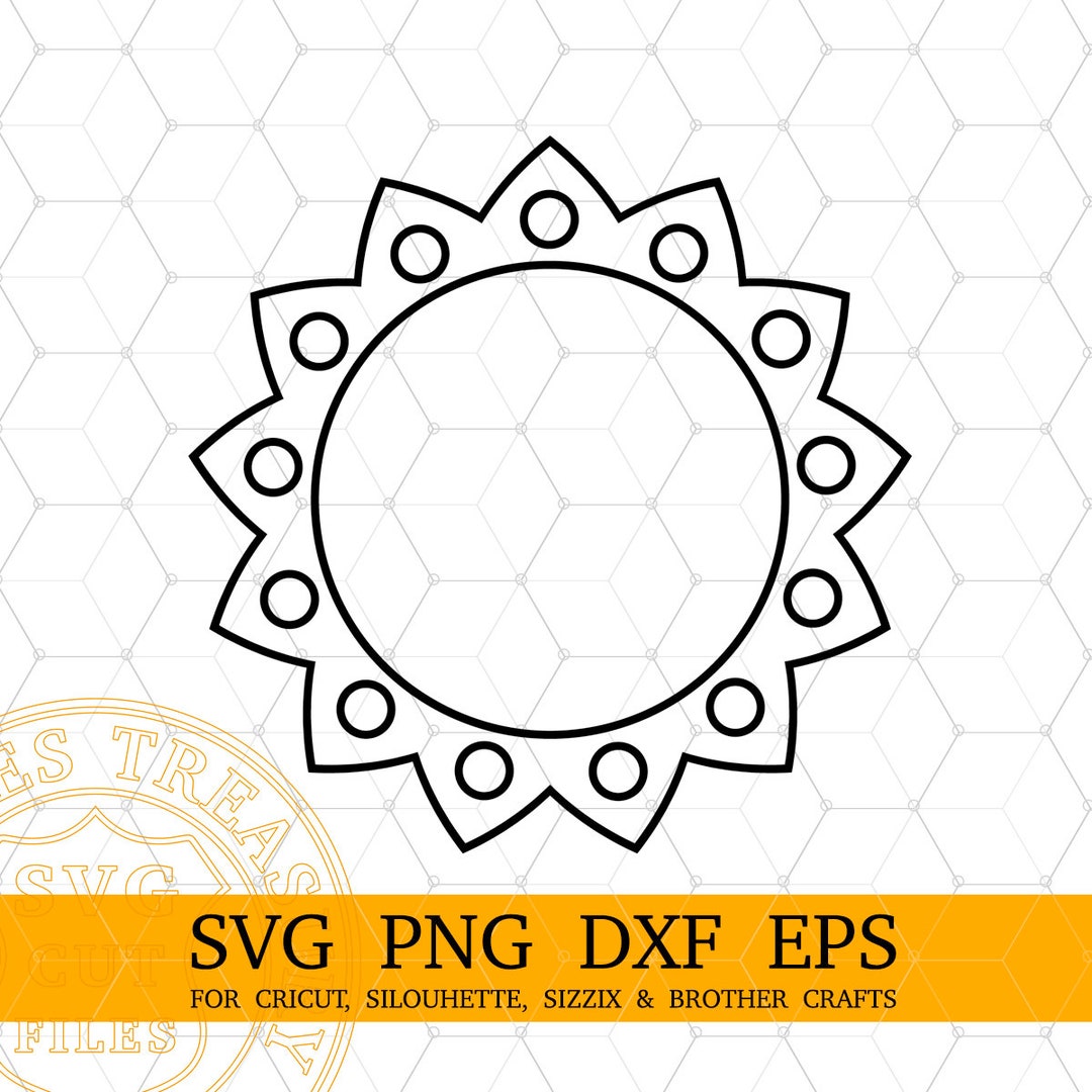 Circle Monogram Frames Svg Png Dxf Eps Cut Files for Cricut and ...