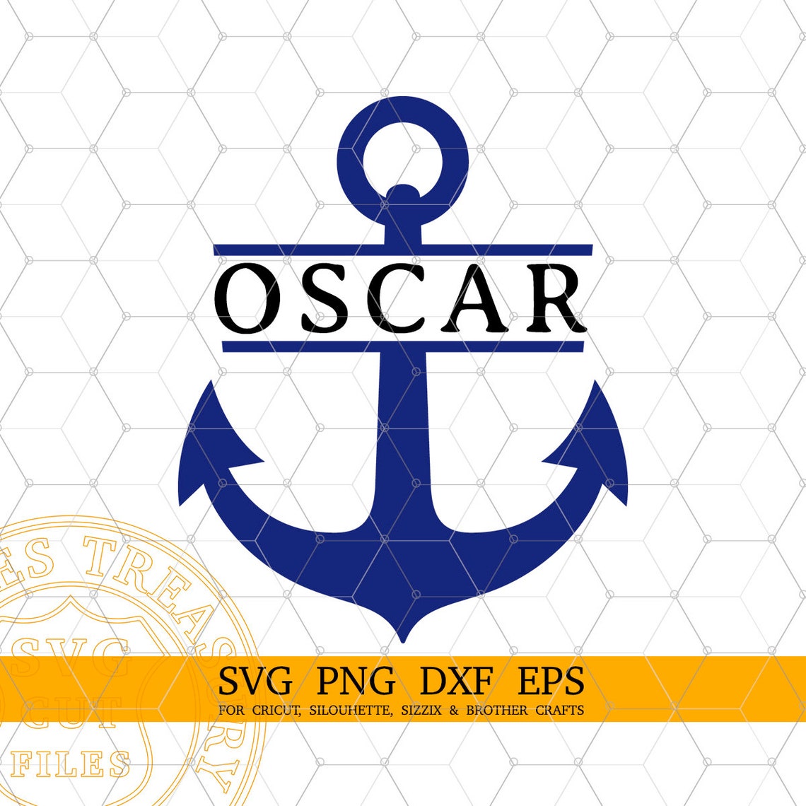 Anchor Monogram Svg Split Anchor Family Monogram Svg, Png, Dxf, Eps ...