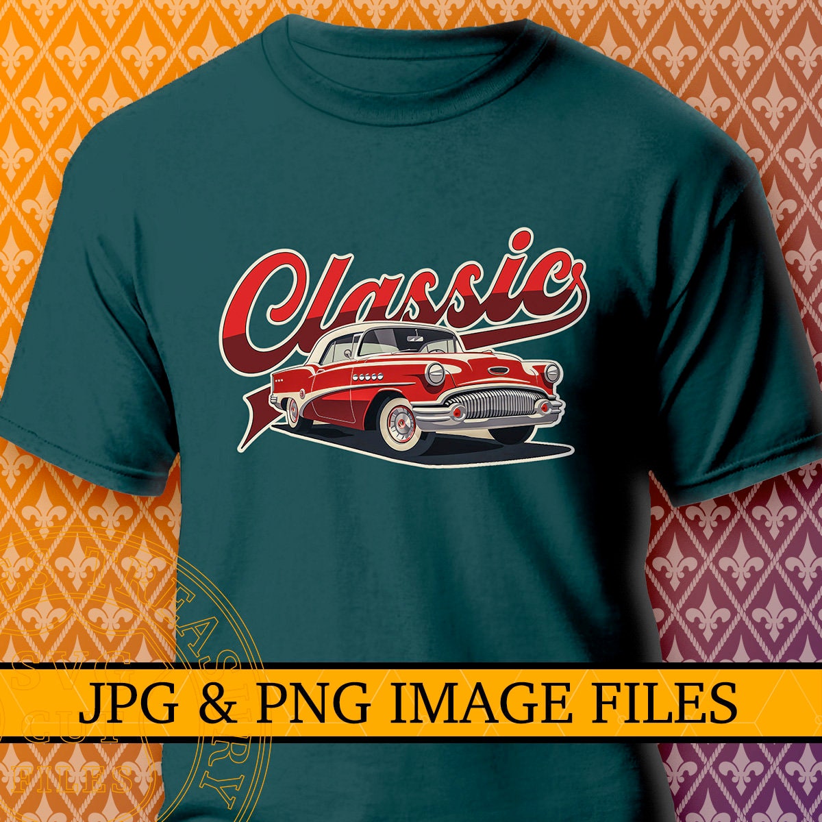 Classic Car Png 50s Shirt Design Authentic Retro American Car Show ...
