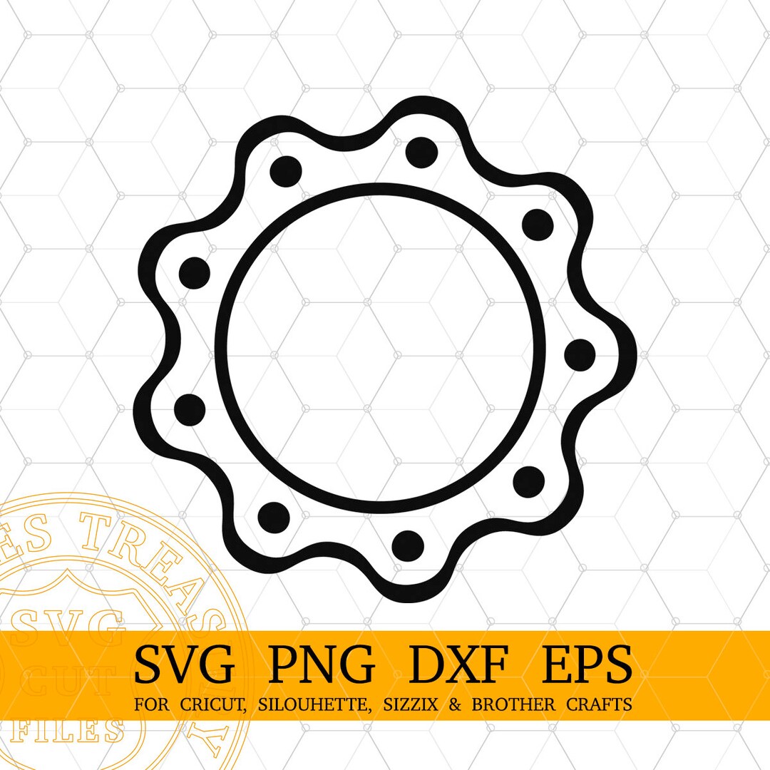 Circle Monogram Frames Svg Png Dxf Eps Cut Files for Cricut and ...