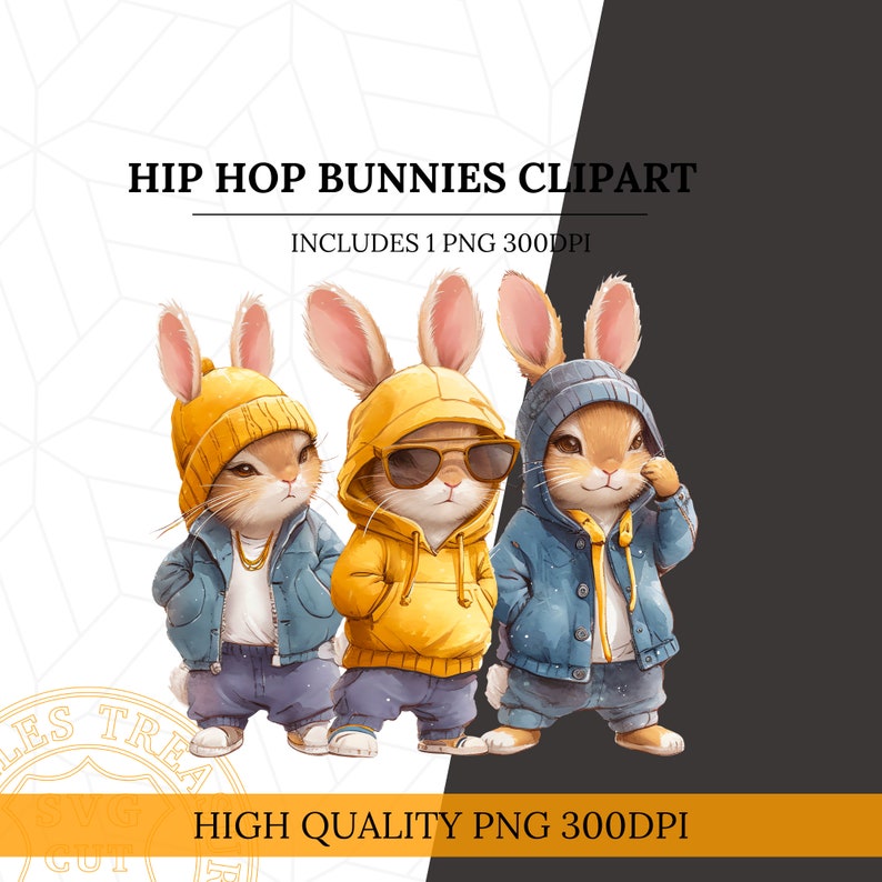 Easter Bunnies Watercolor Png Clipart, Bunny Watercolor Clip Art, Hip ...