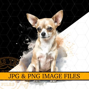 Watercolor Chihuahua Png, Chihuahua Sublimation Designs, Printable ...