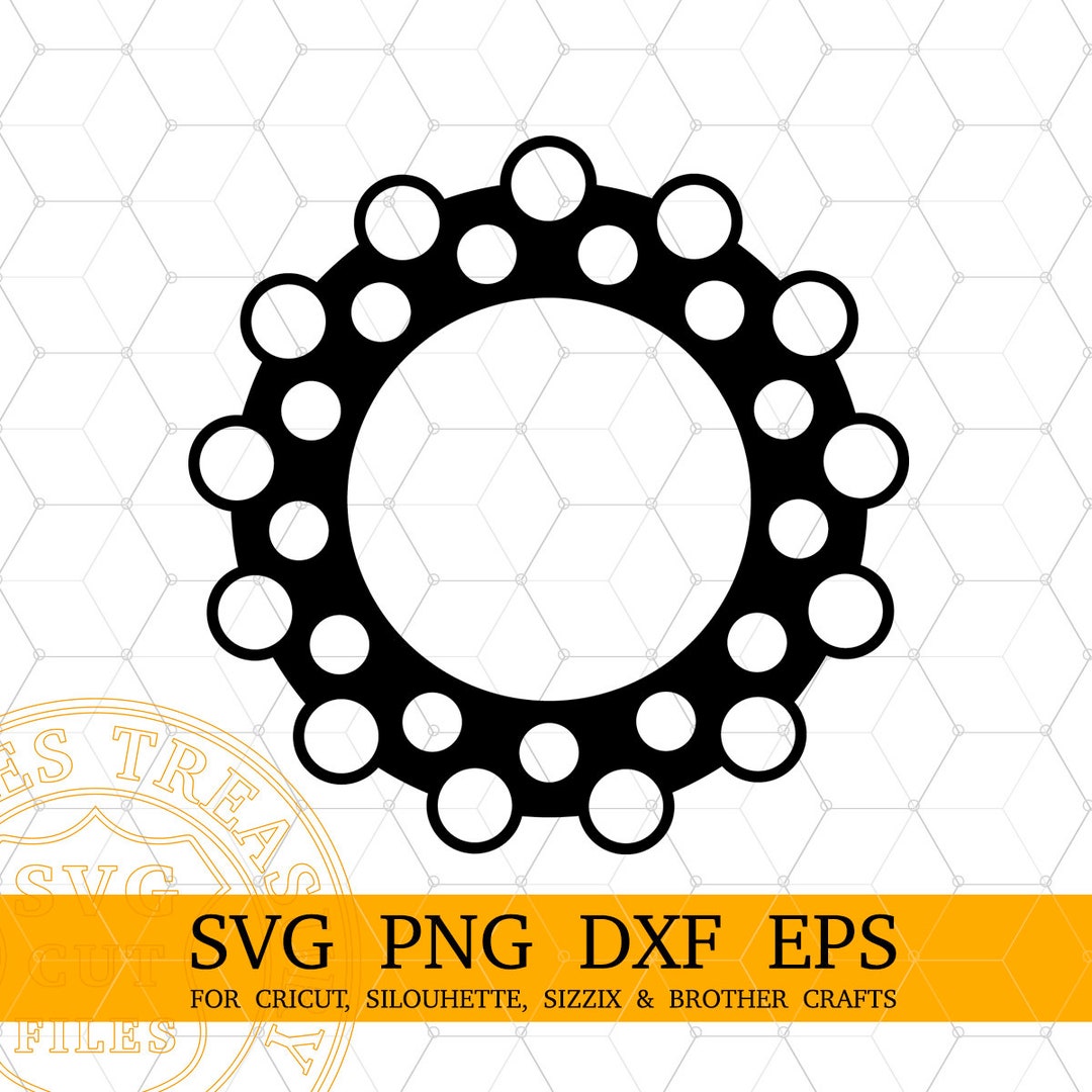 Circle Monogram Frames Svg Png Dxf Eps Cut Files for Cricut and ...
