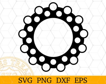 Elephant Circle Monogram Frame Svg Dxf Elephant Monogram - Etsy