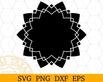 Circle Monogram Frames Svg Png Dxf Eps Cut Files for Cricut - Etsy