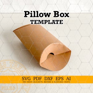 Pillow Box Template Printable Gift Box Template Svg Pdf Ai Files ...