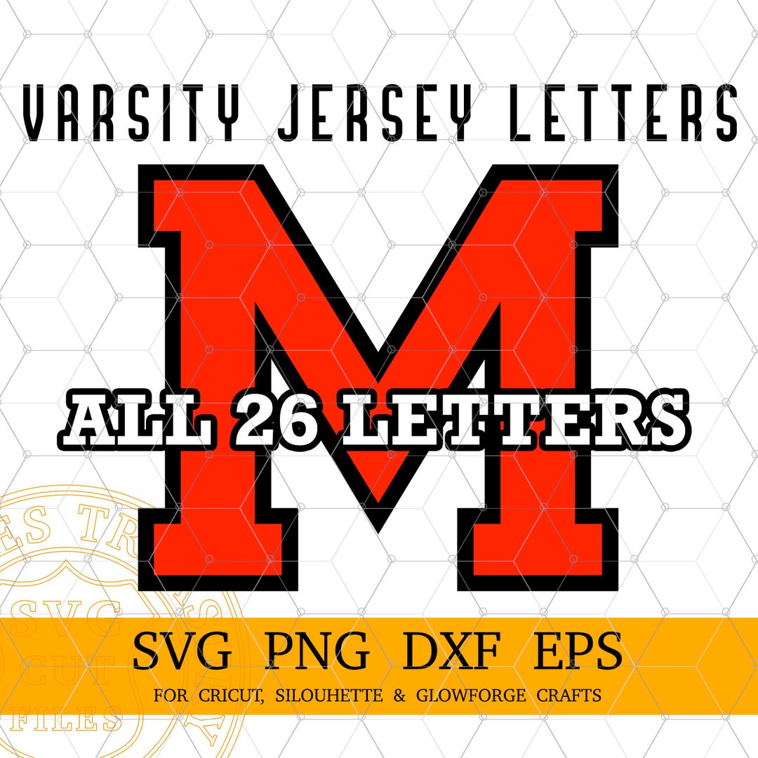 Varsity Font SVG, Varsity Alphabet, Sports Font, School Font, Digital ...