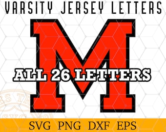 Varsity Font SVG,TTF, Varsity Alphabet, Sports Font, School Font ...