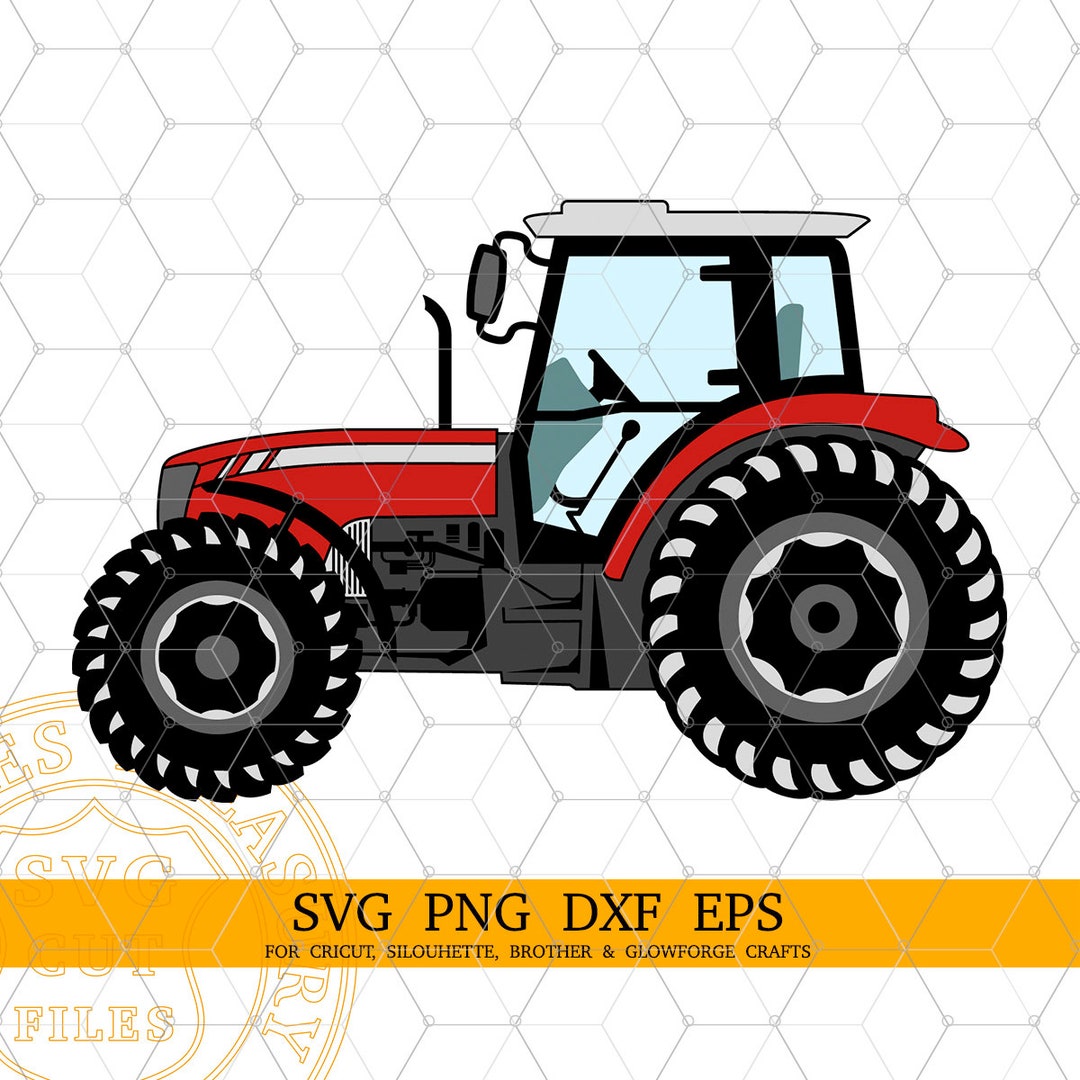 Modern Tractor Svg Png Dxf Eps Cutting and Printing Files for Cricut ...