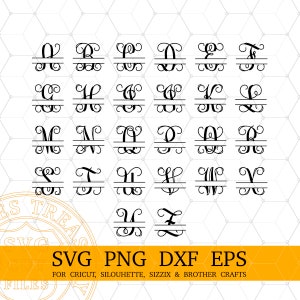 Monogram Svg Alphabet Floral Font Bundle, Alphabet Letters for Cricut ...