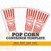 Popcorn Bowl Template, Popcorn Box SVG, Pop Corn Bowls Print and Cut ...