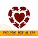 Heart Puzzle Template Svg Dxf Png Ai Cut Files Heart in Heart Custom ...