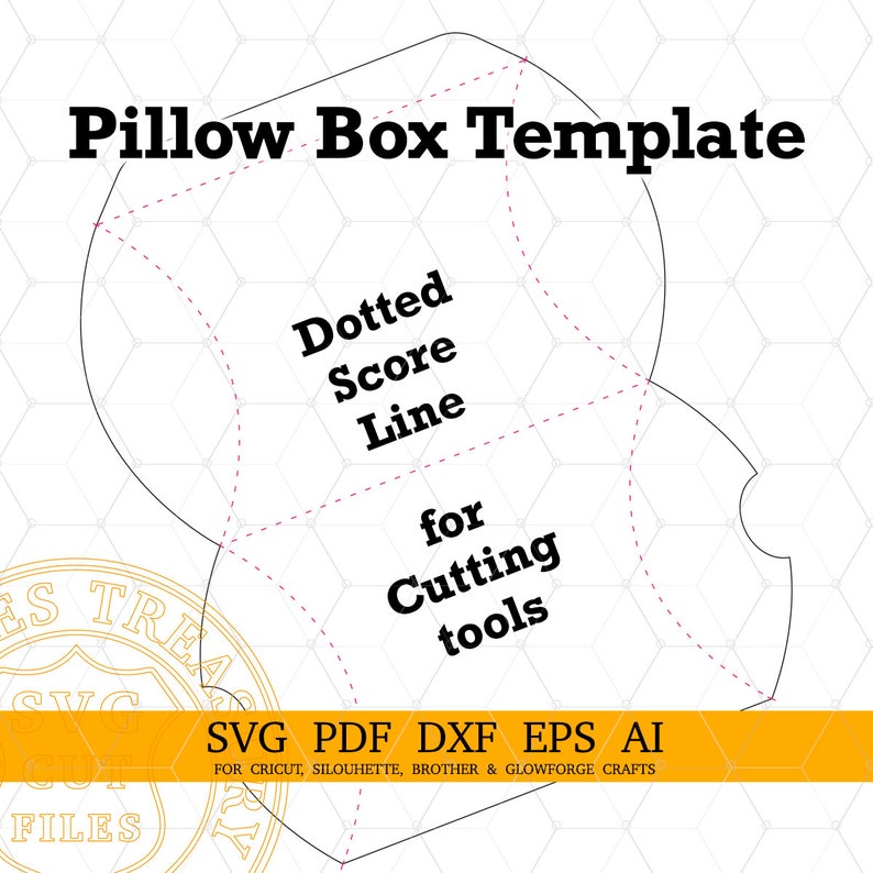 Pillow Box Template Printable Gift Box Template Svg Pdf Ai Files ...