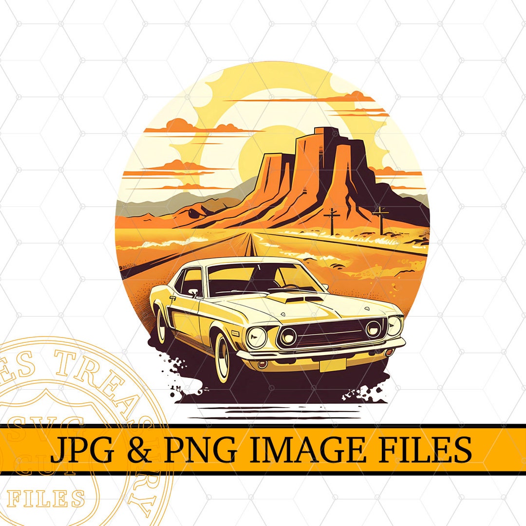 Retro Classic Mustang Shirt Sublimation Design Mustang Graphic ...