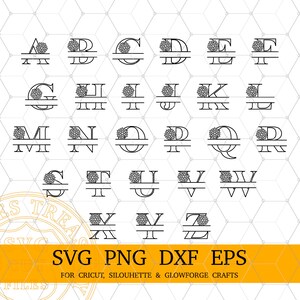 Snowflake Monogram Font Letters Svg, Winter Christmas Alphabet Png ...