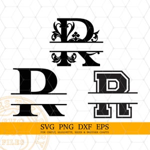 Split Monogram Svg Bundle 3 Monogram Alphabet Letters for Cricut ...