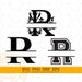 Split Monogram Svg Bundle 3 Monogram Alphabet Letters for Cricut ...