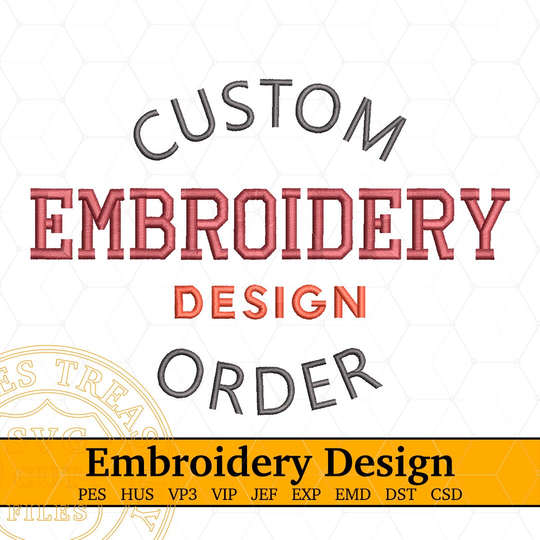 Embroidery Digitizing Custom Machine Embroidery Design Files Emb Pes ...
